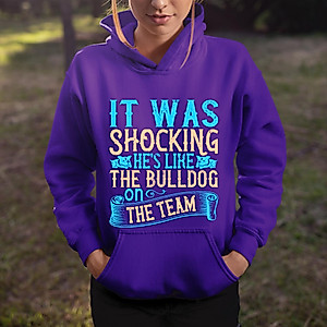Bulldog Gift Ideas for Avid Sports Fans Black and Muticolor Unisex Hoodie
