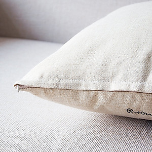 Bursonvic Cartoon Pattern Throw Pillow Case Cushion Cover Square Home Farmhouse/Modern Decorative Cotton Linen Pillowcase for Sofa/Bench/Couch (Mr. Owl, 18" x 18")