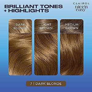 Clairol Nice'n Easy Permanent Hair Dye, 7 Dark Blonde Hair Color, Pack of 1