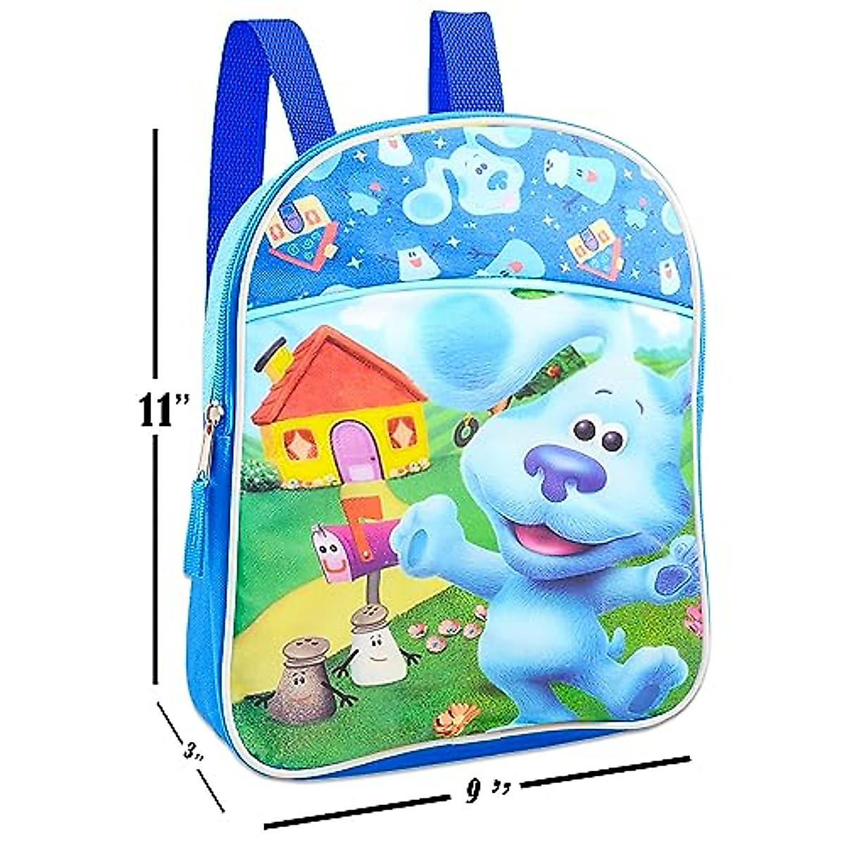 Blue's Clues 11" Mini Backpack School Supplies For Boys, Girls ~ 3 Pc Bundle With Small Blue's Clues School Bag, 200+ Highlights Stickers and More