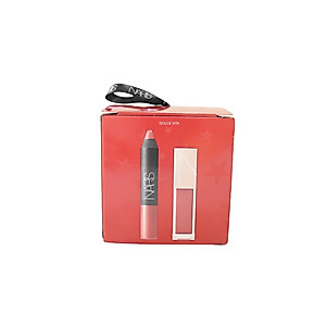 NARS Mini Shine On Dolce Vita Lip Duo Set:: Mini Velvet Matte Lip Pencil in Dolce Vita and Mini Afterglow Lip Shine in Dolce Vita