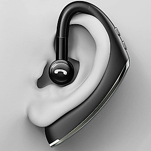 Lymoc Bluetooth Earpiece,Wireless Headset Earpieces Hansfree Trucker Earphones for Cell Phones V5.0 Ear Hook 25 Hours Talktime Microphone CVC6.0 Noise Cancellation for Walking Running Driving¡­