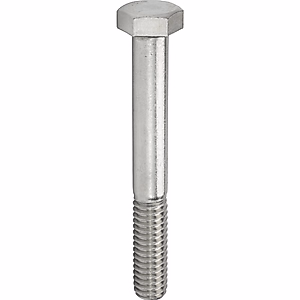 1/4-20 x 6" Hex Head Cap Screw Bolts, External Hex Drive, Stainless Steel 304, Partially Threaded, Stainless Steel, Quantity 10 by Fastenere