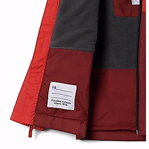 Columbia Toddler Boy's Rain-Zilla Jacket, Waterproof, Reflective Outerwear, red jasper/mountain Red, 3T