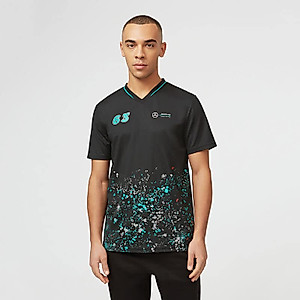 Mercedes-AMG Petronas Formula One Team F1 George Russell #63 Sports T-Shirt (XL) Black