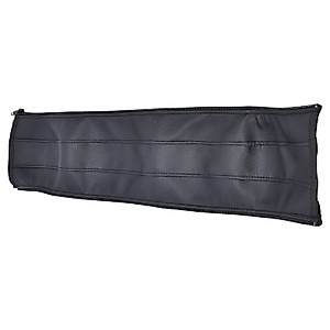 Fdit PU Baby Stroller Handle Cover Armrest Protector for Baby Carriage, Removable Zipper Protector Sleeve for Baby Stroller (Black)