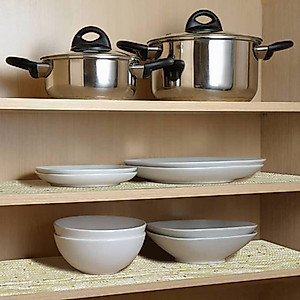 Shelf Liner 18 inch Wide Shelf Liner Non Adhesive 18inx8ft Drawer Liner Non Slip Kitchen Mat Waterproof Oil-Proof for Kitchen Cabinet, Shelves, Refrigerator, Storage, Desks, Easy to Trim