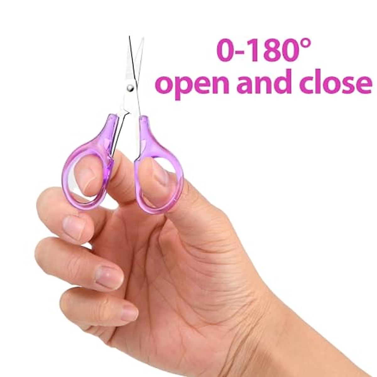 2 Pcs Small Scissors All Purpose Precision Stainless Steel Detail Scissors with Protective Cover Mini Sharp Craft Scissors Straight Fine Tips Sewing Scissors for Embroidery Knitting Paper Cutting