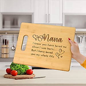 Nana Gifts, Nana Mothers Day Gift, Nana Gifts from Grandkids - Personalized Cutting Board, Nana Birthday Gifts, Nana Kitchen Gifts for Mothers Day Christmas (8.5 x 11 inch)