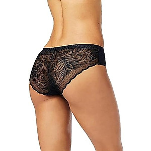 Vince Camuto Women's Underwear ? Seamless Lace Hipster Briefs (3 Pack), Size Medium, Black/Soft Violet/Taupe
