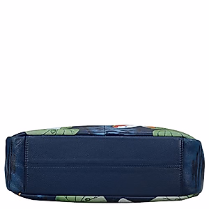 Anna by Anuschka Women's Women s Genuine Leather Medium Shopper Bag, Koi Fish Blue, One Size US