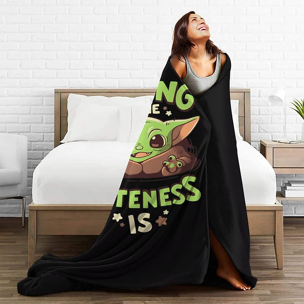 SDINAZ Throws Blanket Ultra-Soft Micro Fleece Blanket Throw for Kids Adults Throw Blanket for Couch Bed Sofa All Season (50in×40in)