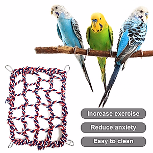 Hamster Climbing Net, Anti Bite Pet Climbing Rope Net Reusable Small Animal Activity Toy for Ferret Rat Guinea Pig Chinchilla Decor Play