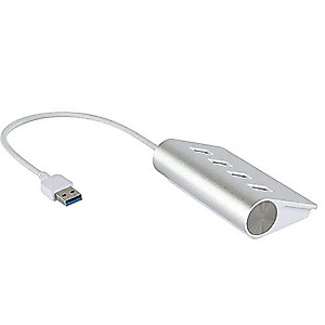 Lysee Data Cables - 4 Port USB 3.0 Hub Splitter Aluminum Adapter High Speed for PC Laptop Mac