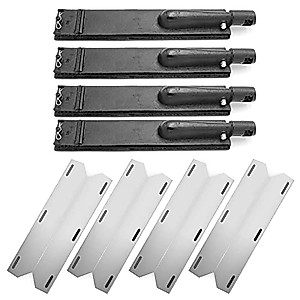 Hongso Grill Burners and Heat Plates for Nexgrill 720-0145 720-0026 681955, Sterling Forge Estate 2704 Chateau 3304 Grills, 4-PK