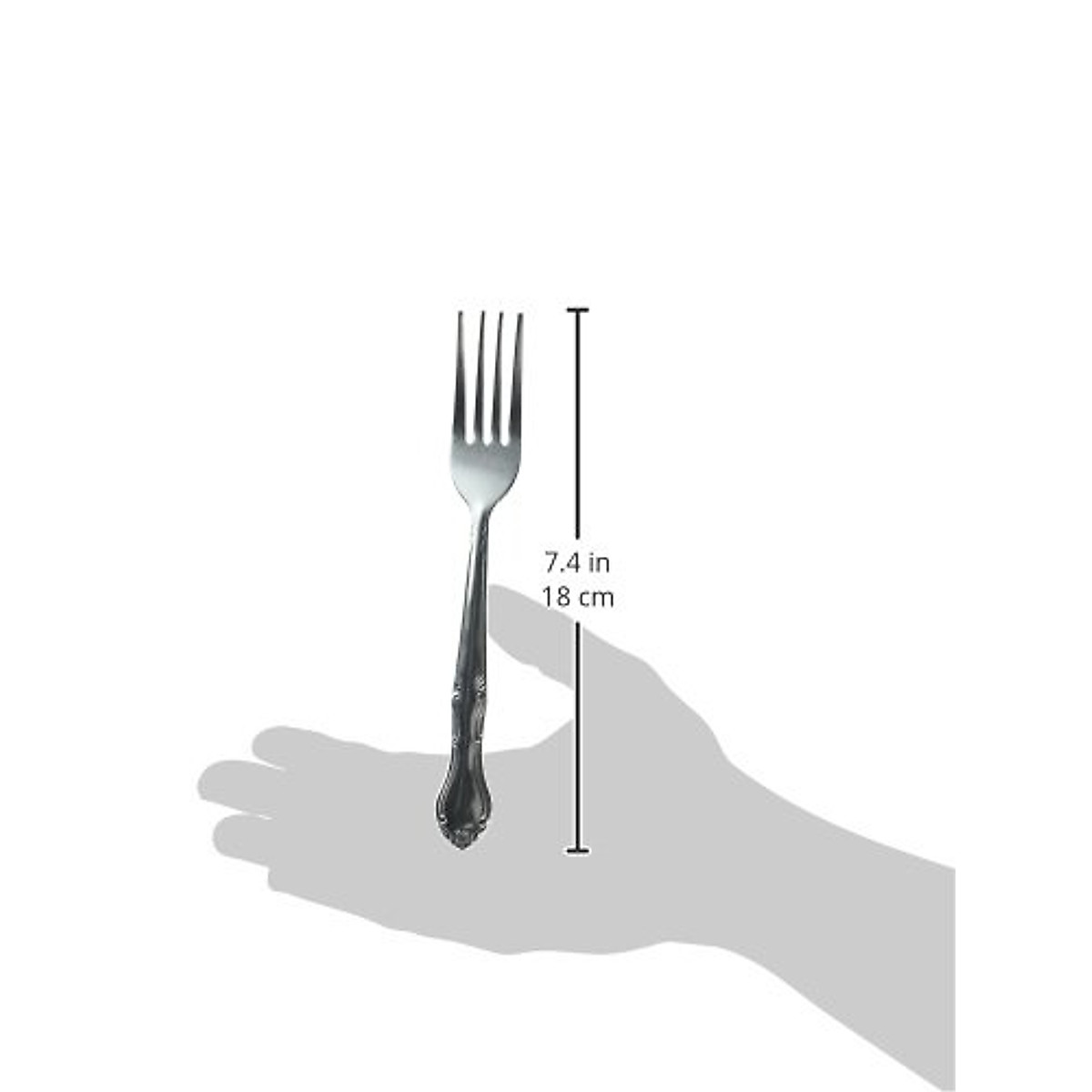 Winco 12-Piece Elegance Dinner Fork Set, 18-0 Stainless Steel,Silver