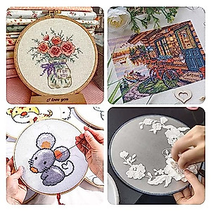 25 Skeins 6 Strands Vibrant Embroidery Floss with 5 Winder Cards Cross Stitch Threads Friendship Bracelet Thread Rainbow Embroidery Floss Skein for DIY Hair Wraps Crafts Sewing Projects