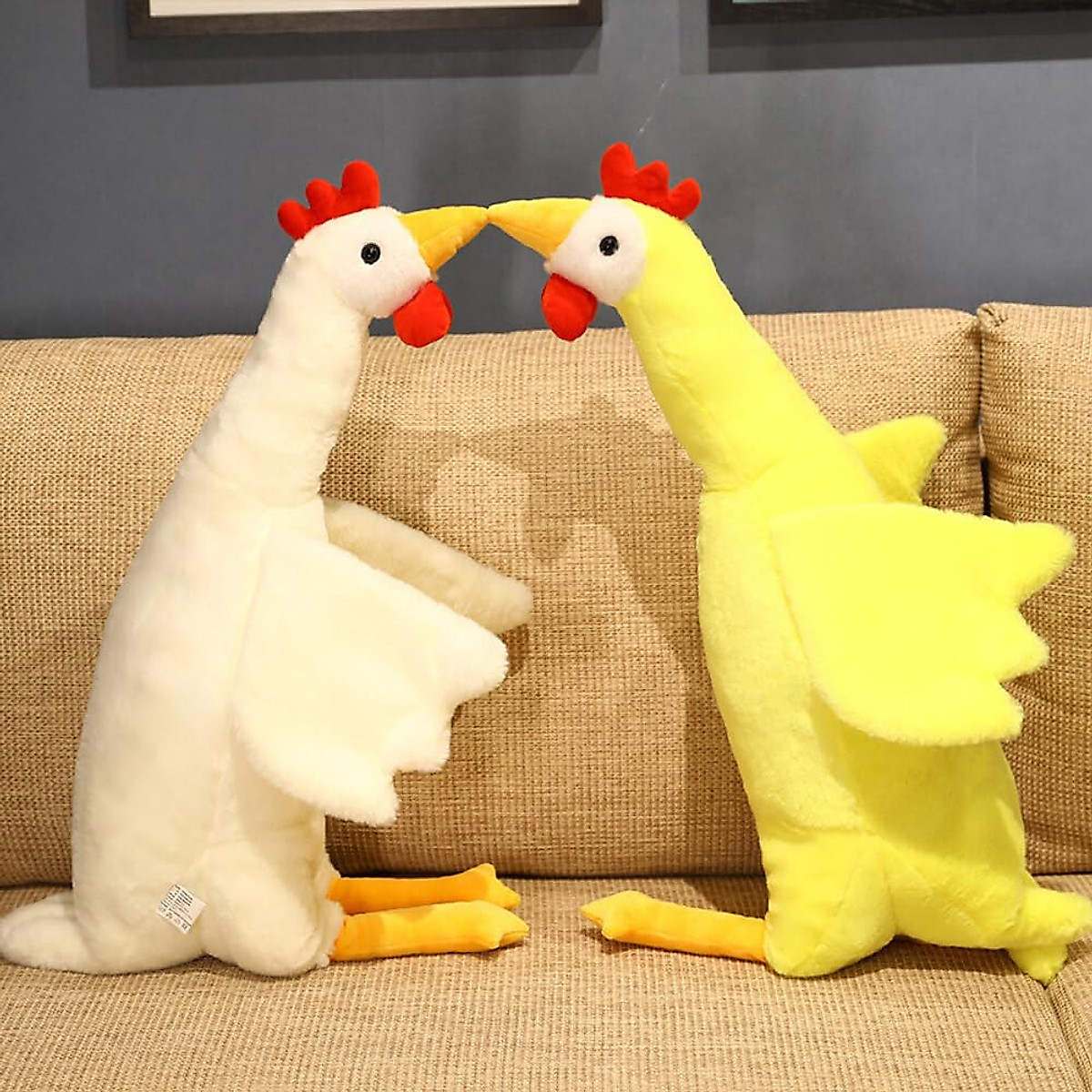 UEncounter Chicken Stuffed Animal Soft Chicken Plush Pillow Cute Stuffed Chicken Plush Toy for Kids Adults (White, 20 Inch), Small, 2026069GEJILJ8JQ9PT2NQ0UE