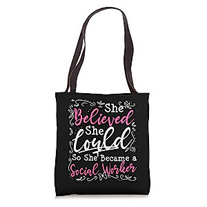 Social Work MSW Graduation Gift Masters Degree Worker Tote Bag