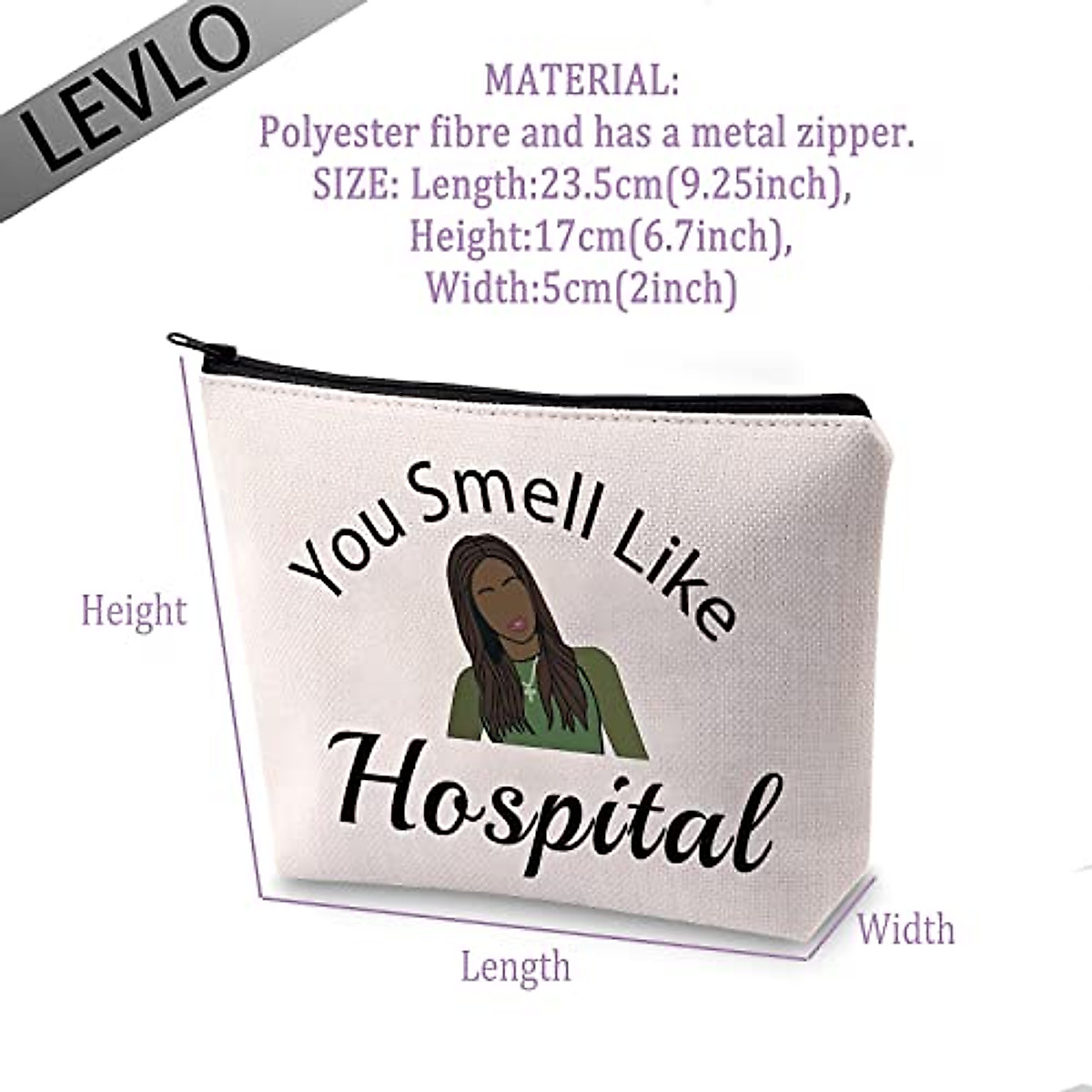 LEVLO Stars Fans Gifts You Smell Like Hospital Makeup Bags Housewives Gifts (You Smell Like Hospital)