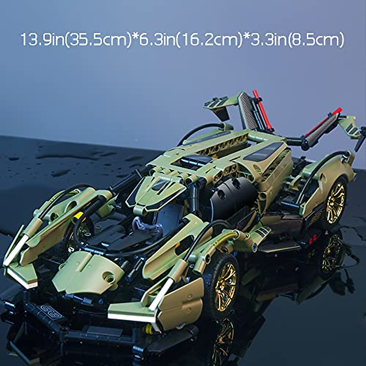 Mesiondy Sports Car Building Blocks Toys Boys or Adults Kits，1:14 MOC Building Set Raceing Car Model,Cars for Boys Age 12-16 8-14，(1039 Pieces)