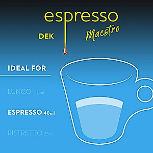 Lavazza Espresso Maestro Decaf (DEK) Aluminum Capsules Compatible with Nespresso* Original Machines, Medium Espresso Roast, Arabica and Robusta Blend (60 Capsules)