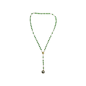 Light Green Saint Jude Rosary with Round Medal Rosario De San Judas Tadeo Con Medalla
