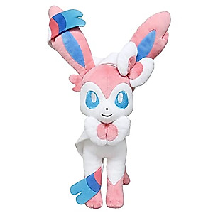 Pokemon SAN-EI PP224 All Star Collection, Nymphia (M) Plush Toy, Height 13.4 inches (34 cm)