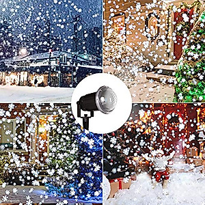 Christmas Snowflake Projector Lights Outdoor Indoor Snow Storm Waterproof LED Snowfall Projection Lamp for Christmas Theme Party Holiday Halloween Home Birthday Party Holiday Garden Decoration