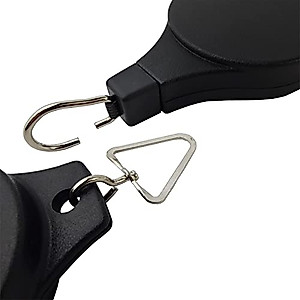 TIHOOD 6PCS Plant Pulley Hanger with 6 PCS Metal Ceiling Plant Hooks, Retractable Plant Hook Pulley, Adjustable Heavy Duty Plant Hanging Pulleys for Garden Baskets & Bird Feeder