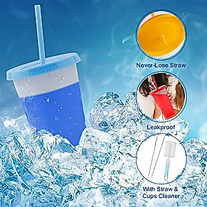 EASEVE Color Changing Cups with Lids and Straws - 12 Packs 24 oz Reusable Plastic Tumblers with Lids and Straws for Adults Kid Party, Bulk Tumblers for Iced Coffee Tea and Smoothie