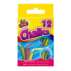 Coloured Chalks in Hanging Box (Pack of 12)