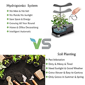 Gift for All, Hydroponics Growing System, Aerogarden, Indoor Garden, Indoor Gardening System, Aero Garden, Indoor Herb Garden, Hydroponic Planter, Adjustable Height up to 23", with 12 Pods