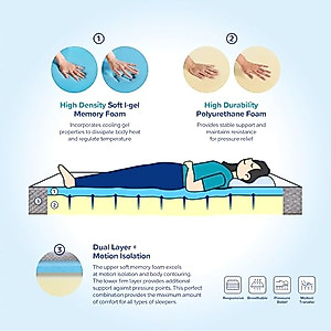 Olee Sleep Tri-Folding Antibacterial Memory Foam Mattress Topper, 4 Inch Copper Bamboo Gel Folding Mattress, Washable Cover, CertiPUR-US Certified, Soft, Grey, Single Size