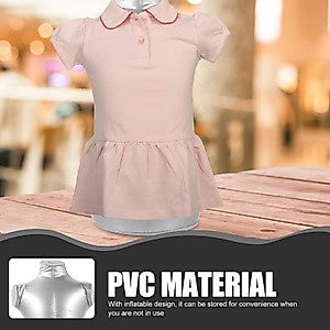 Healifty Plastic Hangers Inflatable Mannequin Half Body Armless Torso Shirt Dress Form Display Dummy Model Blow up for Clothes Display Retail Body Display Inflatable Costume