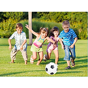 SPDTECH Sports Balls with Hand Pump for Kids and Toddlers 6-Inch Diameter Rubber Sport Ball Set Includes 2 Pack of Soccer Balls for Fun Outdoors and Backyard