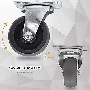 Olympia Tools Furniture Dolly for Moving, 1000 LB Capacity, 18 x 30 in, Fully Asembled, FSC Acacia Wood (Single Pack)