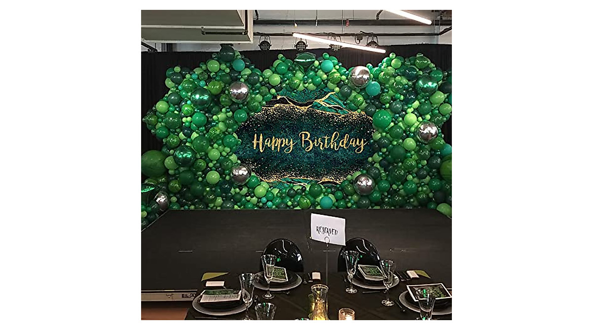 Crefelimas Emerald Green Birthday Backdrop | Shop Now
