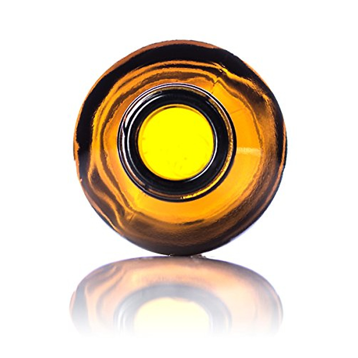 Amber Glass Bottles with Eye Droppers (2 oz, 4 pk) For Essential Oils, Colognes & Perfumes, Blank Labels Included