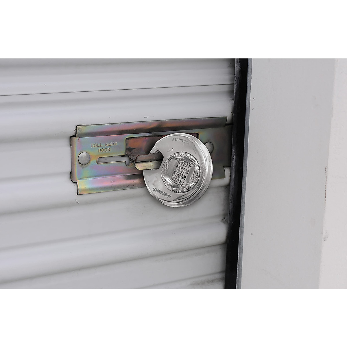 BRINKS 173-80051 Stainless Steel Resettable Combination Discus Padlock, 80Mm, Silver