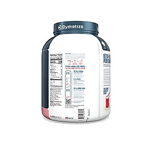 Dymatize ISO100 Hydrolyzed Protein Powder, 100% Whey Isolate Protein, 25g of Protein, 5.5g BCAAs, Gluten Free, Fast Absorbing, Easy Digesting, Strawberry, 5 Pound