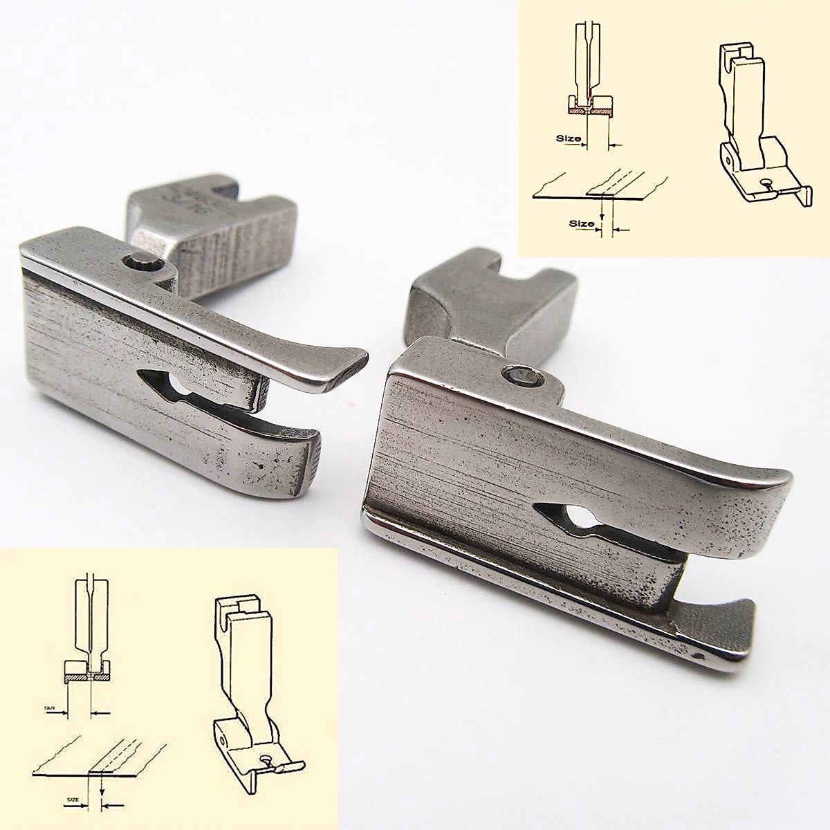 ckpsms Brand -#12463 Hinged Right & Left Raising Presser Foot with Guide for Top-Stitch (1/8")