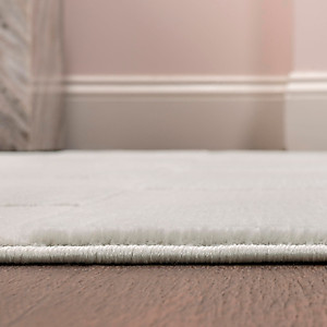 JONATHAN Y SND103B-8 Thea Modern Geometric Checkerboard High-Low White/Cream 8 ft. x 10 ft. Area Rug, Easy-Cleaning, Pet-Friendly for Bedroom, Living Room, Kitchen, Office, Non-Shedding