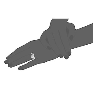 Amazon Essentials Platinum-Plated Sterling Silver Antique Rings set made with Infinite Elements Cubic Zirconia, Size 7, (previously Amazon Collection)