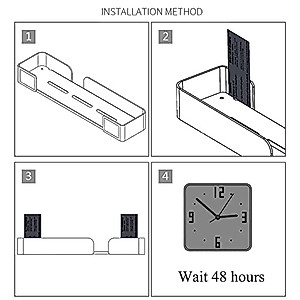 FVRTFT Storage Shelf Self Adhesive Shower Storage with Towel Rack Shower Organiser No Drilling Wall Mounted Space Aluminum for bathroom and toilet-black_40cm