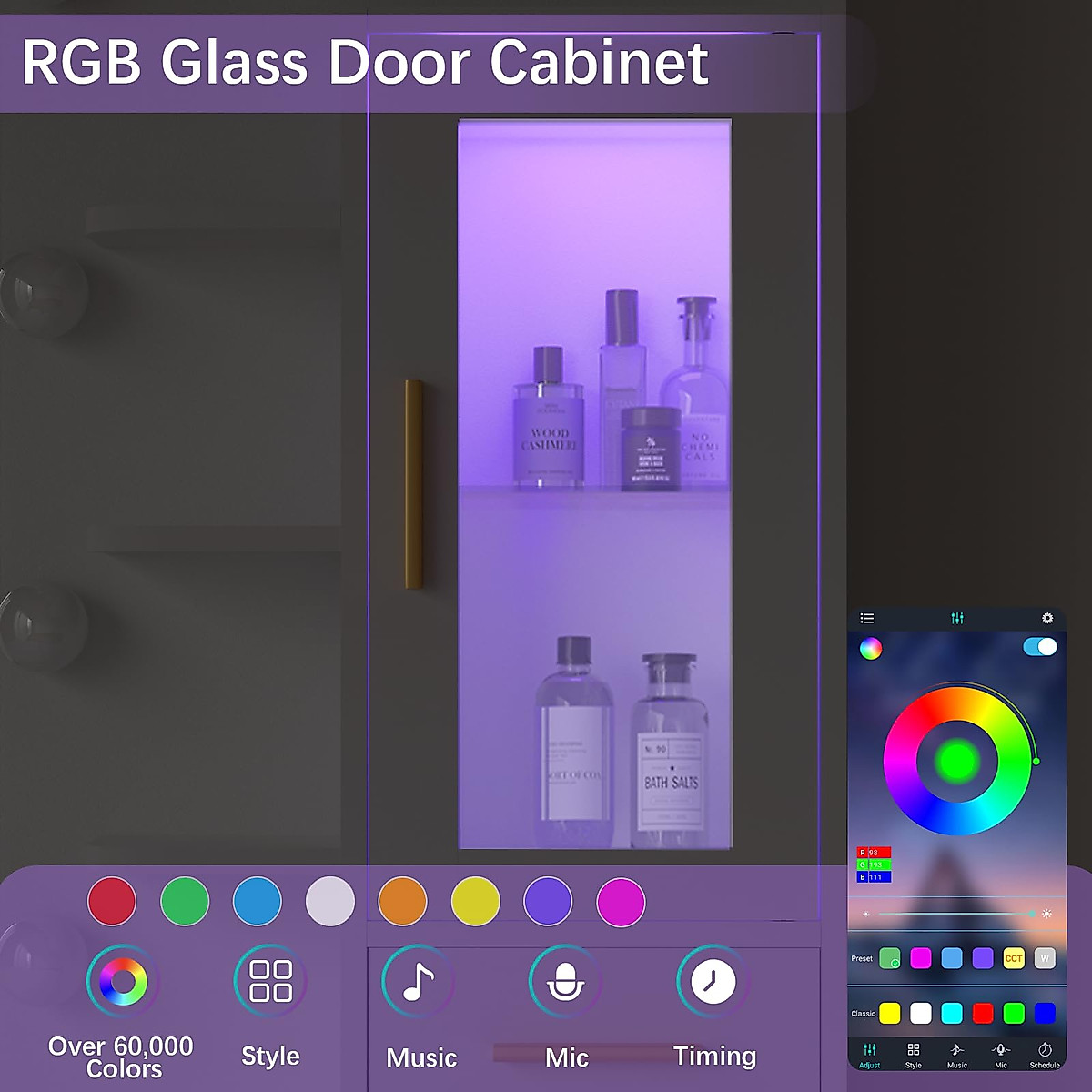 CSZZD Makeup Vanity Desk with Mirror and Lights, White Vanity Table Set with Charging Station, LED Cabinet, 5 Drawers & Storage Bag, 3 Lighting Modes, Bedroom Vanity Mirror with Lights Desk and Chair