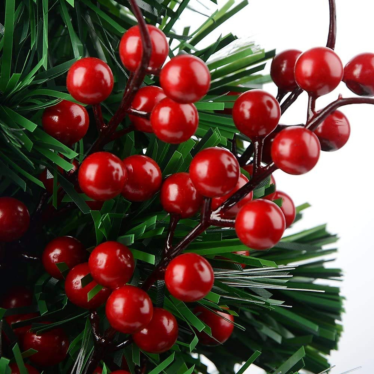 UWIOFF 12 Pack Artificial Red Berry, 10.2" Holly Christmas Berries Stems for Christmas Tree Wreath Decorations, Crafts, Festival Holiday and Home Decor