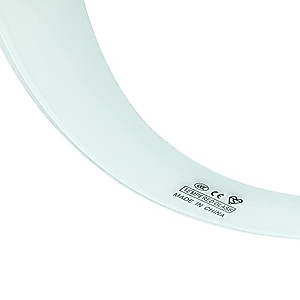 Modern White Glass Coffee Table for Living Room, with Glass Top & Glossy Solid Base for Storage, Sofa Side Central Table, Oval Glass Table Set for Living Room, Sitting Room