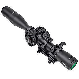 Sniper ZT4.5-18X44FFP Rifle Scope 30mm Tube Glass Etched Reticle Red Green Illuminated Includes Scope Rings