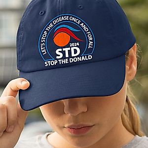 Anti Trump Hat | 2024 | Presidential Election | Funny Anti MAGA Hat | US Based Family Business Navy Blue